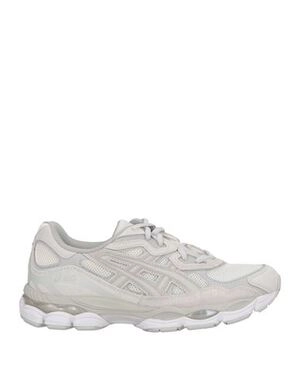 Asics Low-top Sneakers In Leather And Textile Fibers - Light Grey