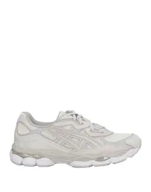 Asics Low-top Sneakers In Leather And Textile Fibers - Light Grey