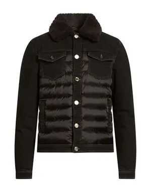 MOORER Puffer Size Cotton, Elastane, Cow Leather, Polyamide - Black