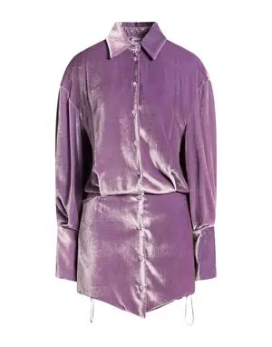 Attico Mini Dress In Viscose And Silk - Purple