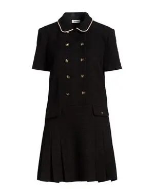 Sandro Mini Dress Size Cotton, Viscose, Acrylic, Polyamide - Black