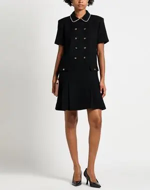 Sandro Tweed Mini Dress With Embellished Collar