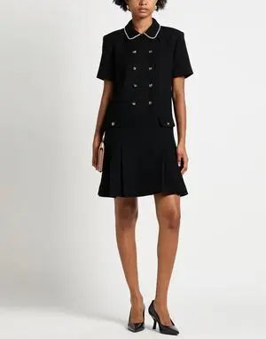 Sandro Tweed Mini Dress With Embellished Collar
