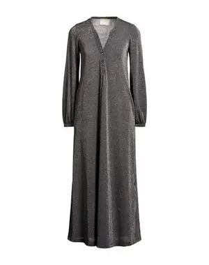 Momoni Maxi Dress Size Polyester, Viscose, Polyamide, Metal Fiber, Elastane - Silver