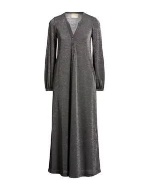 Momoni Maxi Dress With Crewneck And Long Sleeves