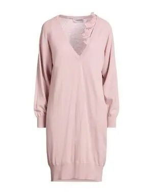 ANNA MOLINARI Mini Dress Antique Rose Size Wool - Pink