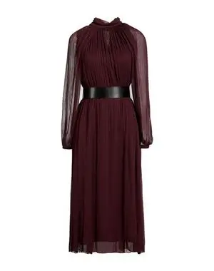 KAOS Midi Dress Burgundy Size Polyester - Red