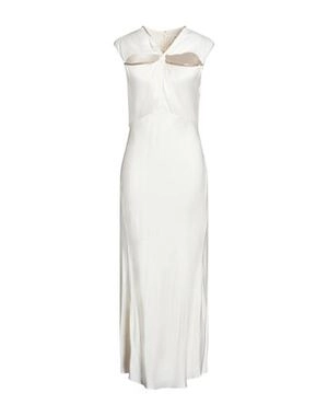 Sandro Viscose Satin Maxi Dress - White