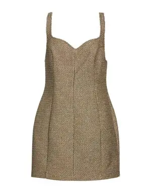 Elisabetta Franchi Mini Dress Size Polyester, Polyimide, Polyamide, Viscose, Cotton - Gold