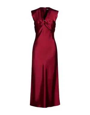 Sandro Maxi Dress Burgundy Size Polyester