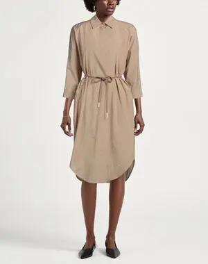 Peserico Midi Dress Lilac Size Cotton, Polyester - Beige