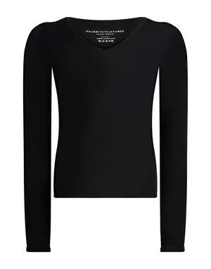 Majestic Filatures Cashmere V-neck Long Sleeve Sweater