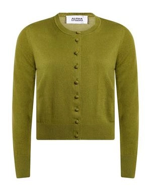 Alpha Studio Wool Cardigan - Green