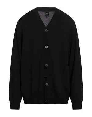 Armani Exchange Cardigan In Cotton, Acrylic, And Virgin Wool
