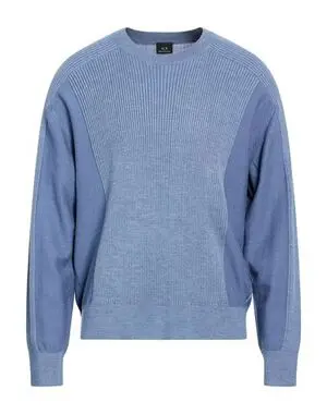 Armani Exchange Sweater Slate Size Acrylic, Cotton, Virgin Wool - Blue