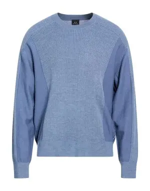 Armani Exchange Sweater Slate Size Acrylic, Cotton, Virgin Wool