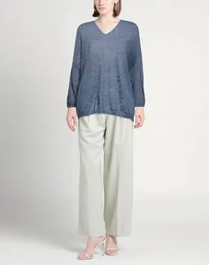 COMPAGNIA ITALIANA Sweater Mustard Size Linen, Polyester - Blue