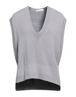 MANILA GRACE Sleeveless V-neck Sweater - Grey