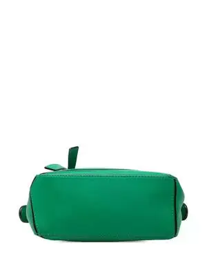 Loewe Mini Puzzle Satchel In Calfskin - Green