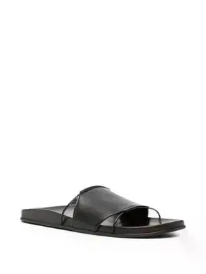 THE ROW Vivienne Slides - Black