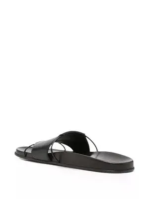 THE ROW Vivienne Slides - Black