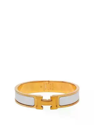 Hermès Narrow Enamel Clic H Bracelet Pm - Gold