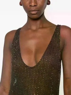 VENUJA Sequin-embellished Scoop-neck Maxi Dress