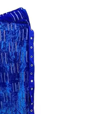 Off-White Shibori Velvet Maxi Dress - Blue