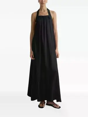 Bondi Born Marfa Silk Halterneck Maxi Dress - Black
