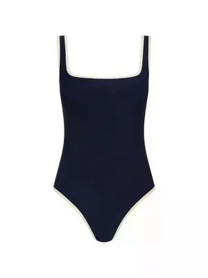 Bondi Born Mckenna Contrast-trim Swimsuit - Blue