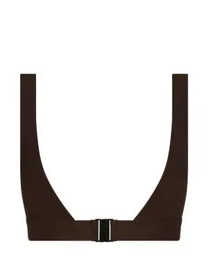 Bondi Born Plunge-neck Bikini Top - Brown