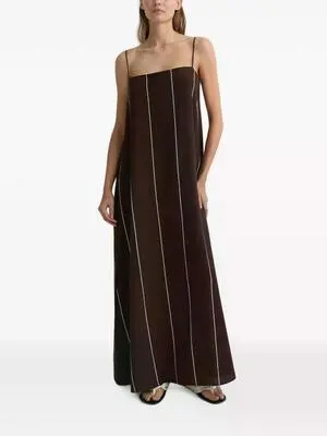 Bondi Born Orta Striped Silk Maxi Dress