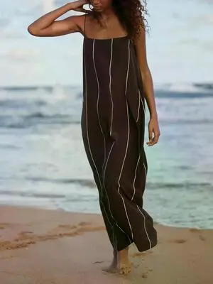 Bondi Born Orta Striped Silk Maxi Dress