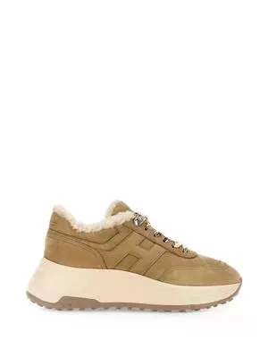 Hogan Shearling Trim Sneakers