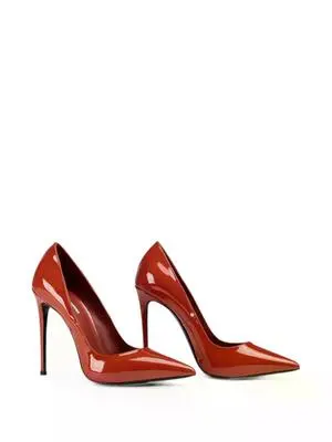 LE SILLA Eva Patent Leather Pumps - Orange