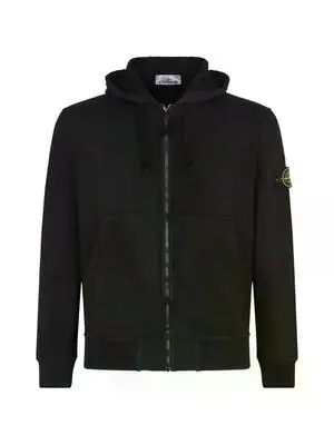 Stone Island Logo Patch Zip-up Hoodie
