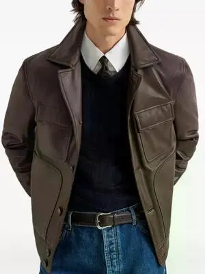 Brunello Cucinelli Nappa Leather Outerwear Jacket With Thermore® Padding