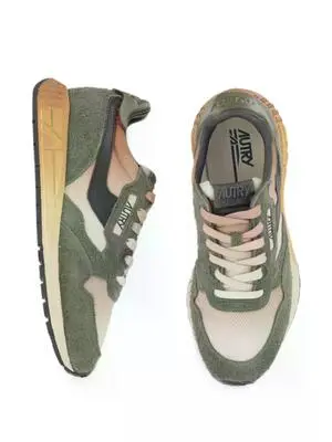 AUTRY Reelwind Suede-panelled Low-top Sneakers - Green