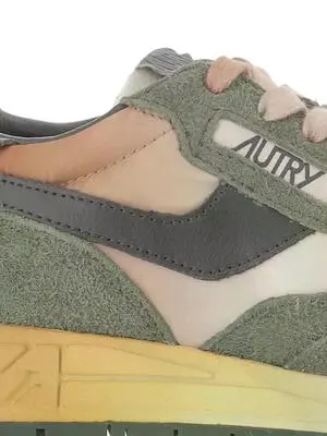AUTRY Reelwind Suede-panelled Low-top Sneakers - Green