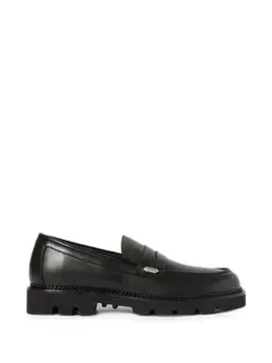 COLLEGIUM Cleated-sole Leather Loafers
