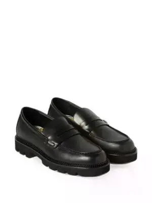COLLEGIUM Cleated-sole Leather Loafers