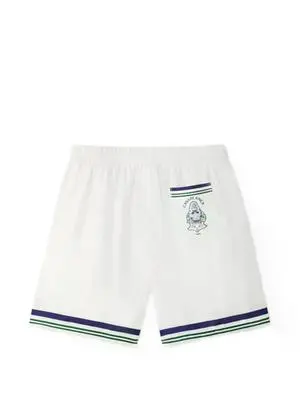 Casablanca Hotel Emblem Silk Shorts
