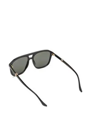 Gucci Pilot Sunglasses With Gold Tone Detailing