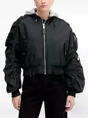 Alpha Industries Ruched Hooded Bomber Jacket