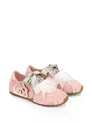 NAKED WOLFE Satin Bow Embellished Sneakers