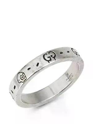 Gucci Tone Ghost Motif Gg Ring