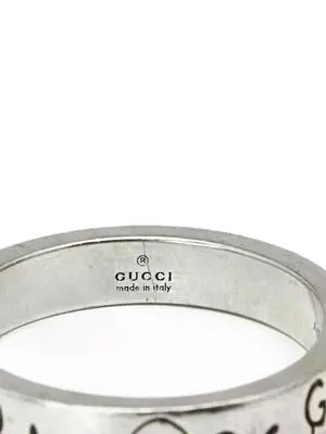 Gucci Tone Ghost Motif Gg Ring