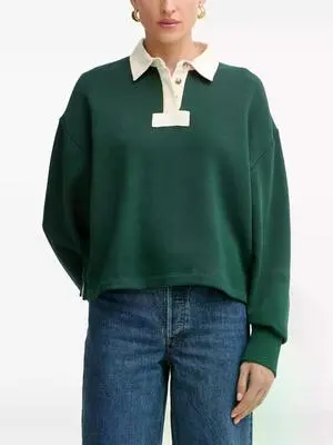 Rag & Bone Contrast Collar Polo Sweatshirt
