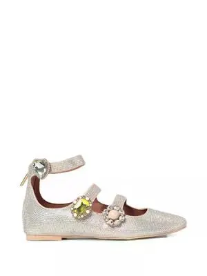 Kurt Geiger Embellished Multi-strap Ballet Flats