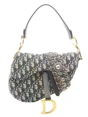 Dior Oblique Canvas Saddle Shoulder Bag - Blue
